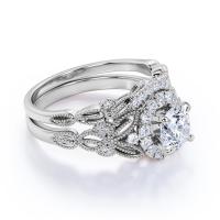 China Vintage 2 Carat Diamond Engagement Wedding Rings For Bridal ODM for sale