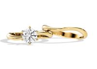 China Solitaire Set Diamond Engagement Wedding Rings with 1.0CT 6.5mm Natural diamond for sale