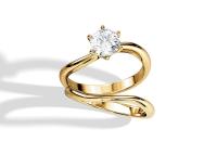China Solitaire Set Diamond Engagement Wedding Rings with 1.0CT 6.5mm Natural diamond for sale