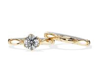 China OEM Solitaire Diamond Engagement Wedding Rings Solid 18K Gold Material ODM for sale