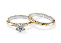China OEM Solitaire Diamond Engagement Wedding Rings Solid 18K Gold Material ODM for sale