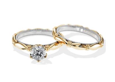 China OEM Solitaire Diamond Engagement Wedding Rings Solid 18K Gold Material ODM for sale