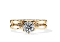 China OEM Solitaire Diamond Engagement Wedding Rings Solid 18K Gold Material ODM for sale