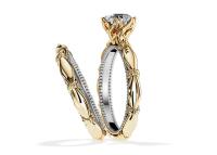 China OEM Solitaire Diamond Engagement Wedding Rings Solid 18K Gold Material ODM for sale