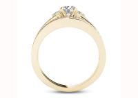 China 0.48CT Moissanite Diamond Engagement Wedding Rings 18K Gold Material for sale