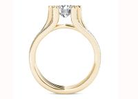 China Yellow Gold 126PCS Diamond Engagement Wedding Rings 1.26CT Total Weight for sale