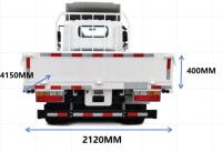 China 4.5T 4.15 Meter Single Row Pure Electric Cargo Van EV Fence Transport Vehicle 80.64kWh for sale