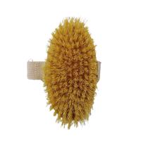 China Massage Function Yellow Dry Wet Body Brush Soft Bristles Natural Exfoliation Dead Skin Smooth Cellulite Slow Down Aging Stimulate Lymph and Blood Flow for sale