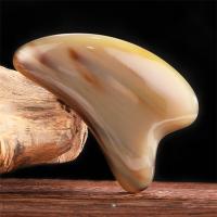 China Facial Beauty Gua Sha Tool Bull Horn Heart-shaped Scraping Board for Body Skin Care and Acupuncture Stick for sale