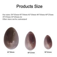 China Polished Folk Art Grey Agate Stone Eggs Yoni Egg Set for Women Kegel Style Polished for sale