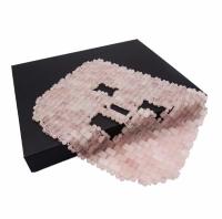 China 7.4*9.25inch Rose Quartz Jade Mask Eye Massager Natural Stone Face Massager Sleep Mask For Beauty Masssage Function for sale