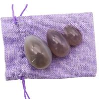 China Polished Folk Art Grey Agate Stone Eggs Yoni Egg Set for Women Kegel Style Polished for sale