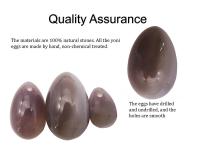 China Polished Folk Art Grey Agate Stone Eggs Yoni Egg Set for Women Kegel Style Polished for sale
