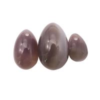 China Polished Folk Art Grey Agate Stone Eggs Yoni Egg Set for Women Kegel Style Polished for sale