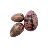 China Kegel Exercise Gemstones Hot Jade Rhodonite Palm Stone Yoni Eggs for Women Pelvic Muscle Training in 3 Sizes for sale