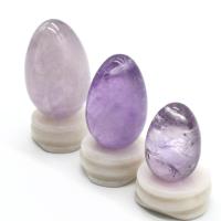 China OEM Accepted Carved Yoni Eggs for Vaginal Exercise Natural Drilled Amethyst Jade Eggs for sale