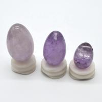 China OEM Accepted Carved Yoni Eggs for Vaginal Exercise Natural Drilled Amethyst Jade Eggs for sale