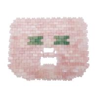 China Eye Massage Area 7.4*9.25inch Rose Quartz Jade Mask Natural Stone Face Massager for Sleep Mask for sale