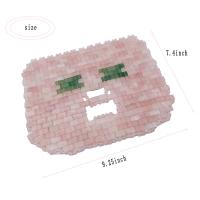 China Eye Massage Area 7.4*9.25inch Rose Quartz Jade Mask Natural Stone Face Massager for Sleep Mask for sale