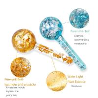China Borosilicate Glass 24K Gold Foil Ice Globes for Facial Massager to Reduce Puffiness Inflammation and Bags Under Eyes for sale