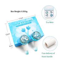 China Borosilicate Glass 24K Gold Foil Ice Globes for Facial Massager to Reduce Puffiness Inflammation and Bags Under Eyes for sale