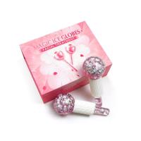 China Borosilicate Glass 24K Gold Foil Ice Globes for Facial Massager to Reduce Puffiness Inflammation and Bags Under Eyes for sale