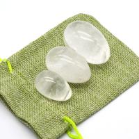 China Crystal Clear Rock Quartz Yoni Eggs Polished Technique OEM Accepted Natural Gemstone Chakra Healing Lapidary for sale