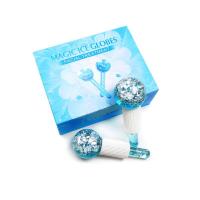China Borosilicate Glass 24K Gold Foil Ice Globes for Facial Massager to Reduce Puffiness Inflammation and Bags Under Eyes for sale