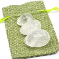 China Crystal Clear Rock Quartz Yoni Eggs Polished Technique OEM Accepted Natural Gemstone Chakra Healing Lapidary for sale
