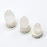 China Crystal Clear Rock Quartz Yoni Eggs Polished Technique OEM Accepted Natural Gemstone Chakra Healing Lapidary for sale