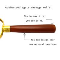 China Agate Face Gua Sha Roller Body Skin Care Stone Facial Massager for Women to Relieve Stress and Eye Puffiness for sale