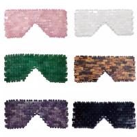 China 16*9cm Eco-friendly Natural Jade Facial Mask and Rose Quartz Face Eye Mask Beauty Essential Double Pack for sale