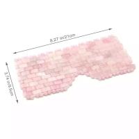 China 16*9cm Eco-friendly Natural Jade Facial Mask and Rose Quartz Face Eye Mask Beauty Essential Double Pack for sale