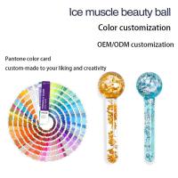 China Cooling Ice Globes 24K Gold Face Massager Roller for Daily Beauty Routines to Reduce Facial Swelling and Dark Circles for sale