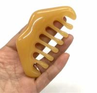 China ISO9001 Certified Resin Gua Sha Massager Comb for Scalp Care and Acupoint Therapy Beeswax for sale