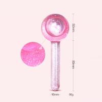 China Anti-Ageing Facial Massage Tool Ice Globes Glitters for Cooling Face Neck and Eyes Tighten Skin Borosilicate Glass for sale