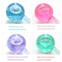 China Anti-Ageing Facial Massage Tool Ice Globes Glitters for Cooling Face Neck and Eyes Tighten Skin Borosilicate Glass for sale