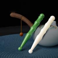 China 14.5cm Resin Double Head Acupoint Stick for Facial Massage and Lymphatic Stimulation Tool for sale
