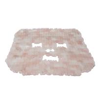 China Polished Face Mask Natural Gemstone Jade Sleep Mask Rose Quartz Eye Anti-Aging Hot or Cold Using Stone for sale