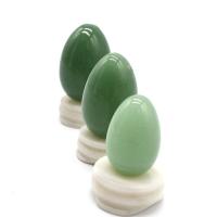 China Achieve Stronger Pelvic Floor with Carved Green Jade Yoni Eggs Kegel Exercise for sale