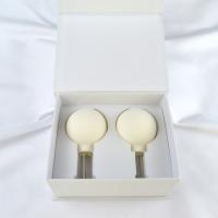 China 2023 Arrivals 2 Pieces Glass Silicone Cupping Set Massage Vacuum Suction Cupping Cups For Face by Rubber and Massage Hammer for sale
