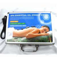 China Personal Health Care Blue Soddlite 8pcs Massage Stone in Aluminum Heating Box with Heat Massage Energy Stones for sale