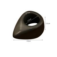 China Natural Black Bian Stone Gua Sha Massage Ring for Full-body Manual Acupoint Massager Hand and Foot Meridian Massage for sale