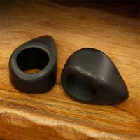 China Natural Black Bian Stone Gua Sha Massage Ring for Full-body Manual Acupoint Massager Hand and Foot Meridian Massage for sale