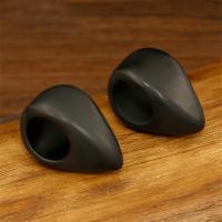 China Natural Black Bian Stone Gua Sha Massage Ring for Full-body Manual Acupoint Massager Hand and Foot Meridian Massage for sale