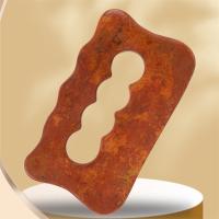 China Natural Red Bian Stone Scraping Board Full-body Massage Gua Sha Tool for Manual Body Muscle Relaxation and Stress Relief for sale