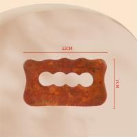 China Natural Red Bian Stone Scraping Board Full-body Massage Gua Sha Tool for Manual Body Muscle Relaxation and Stress Relief for sale