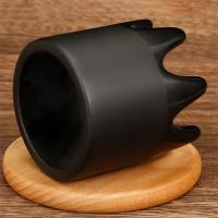 China 6*6*6.1cm Natural Black Bian Stone Gua Sha Scraping Massager Jade Stone Guasha Scalp Comb Head Massage Meridian Dredging Comb for sale