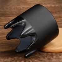 China 6*6*6.1cm Natural Black Bian Stone Gua Sha Scraping Massager Jade Stone Guasha Scalp Comb Head Massage Meridian Dredging Comb for sale