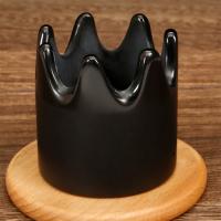 China 6*6*6.1cm Natural Black Bian Stone Gua Sha Scraping Massager Jade Stone Guasha Scalp Comb Head Massage Meridian Dredging Comb for sale